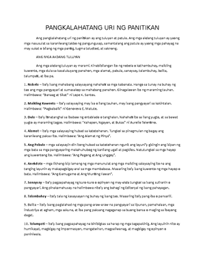 Mga Akdang Patula - Lecture notes 1 - Mga Akdang Patula ANG TULA Ang ...