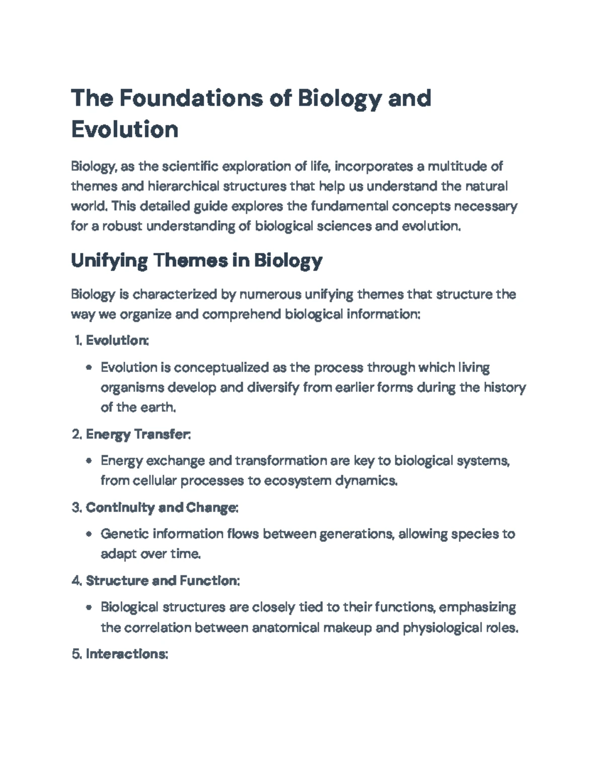 Biology 101: Chapter 1 Final Exam Study Guide on Evolution Foundations ...