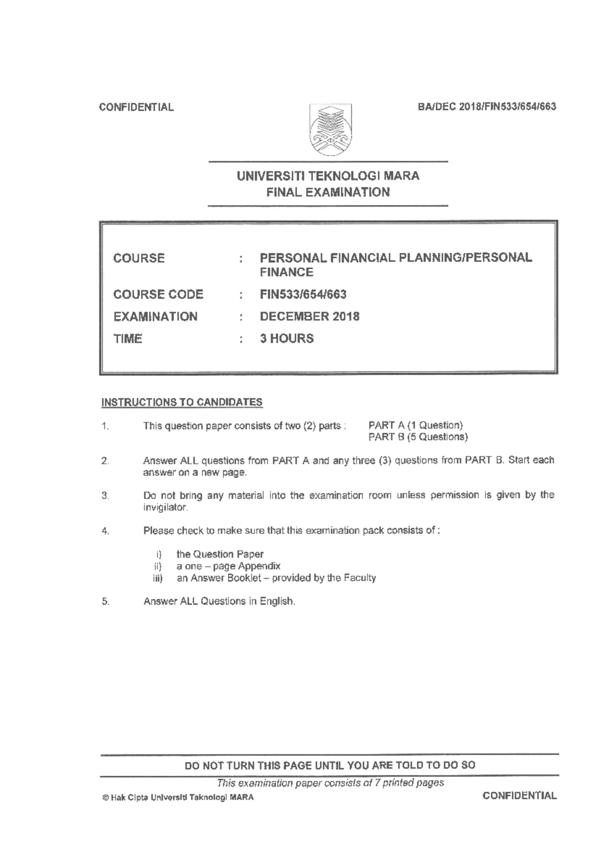 FIN533 PAST YEAR (DEC 2018 ) - International financial management - Studocu