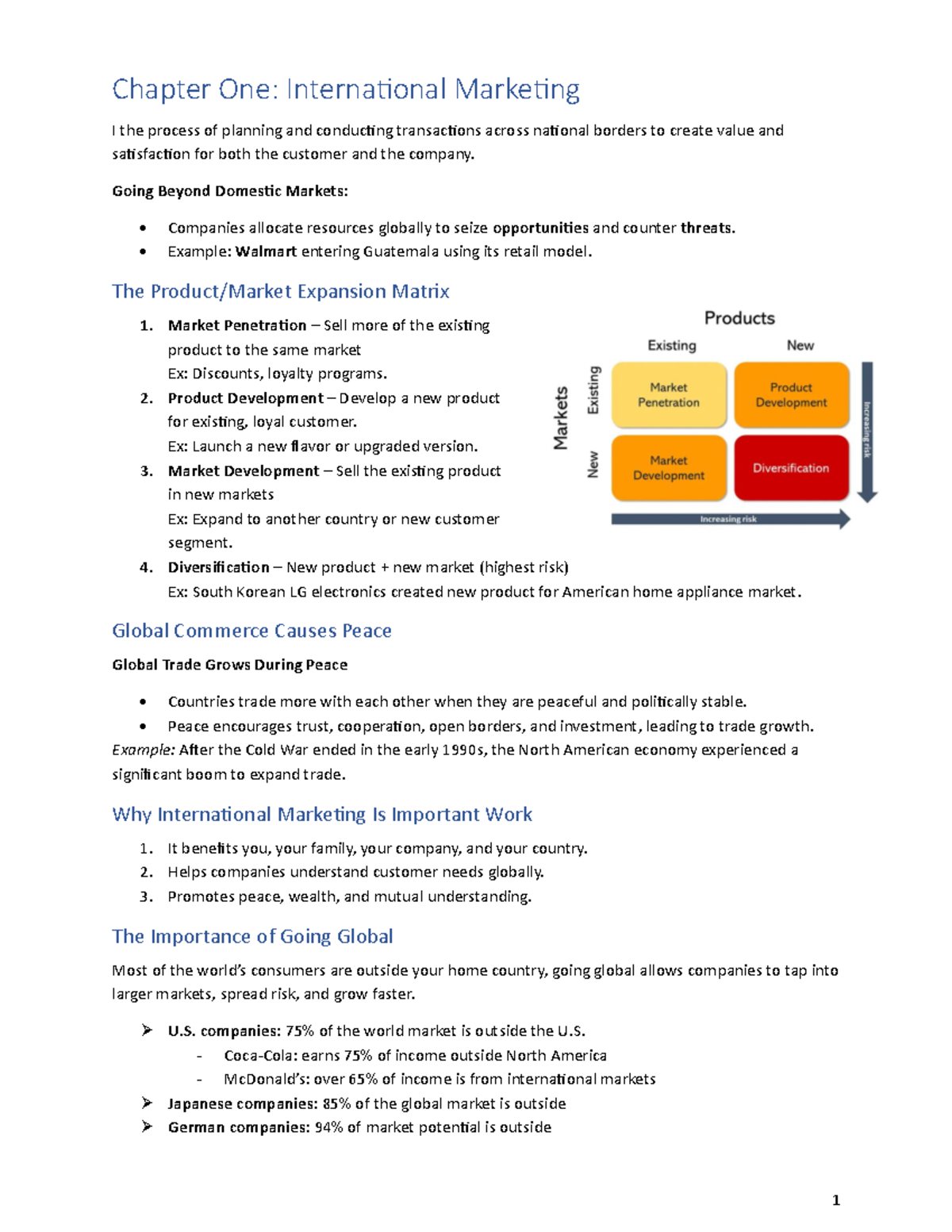 International Marketing - Chapter 1: Strategies and Global Trends - Studocu