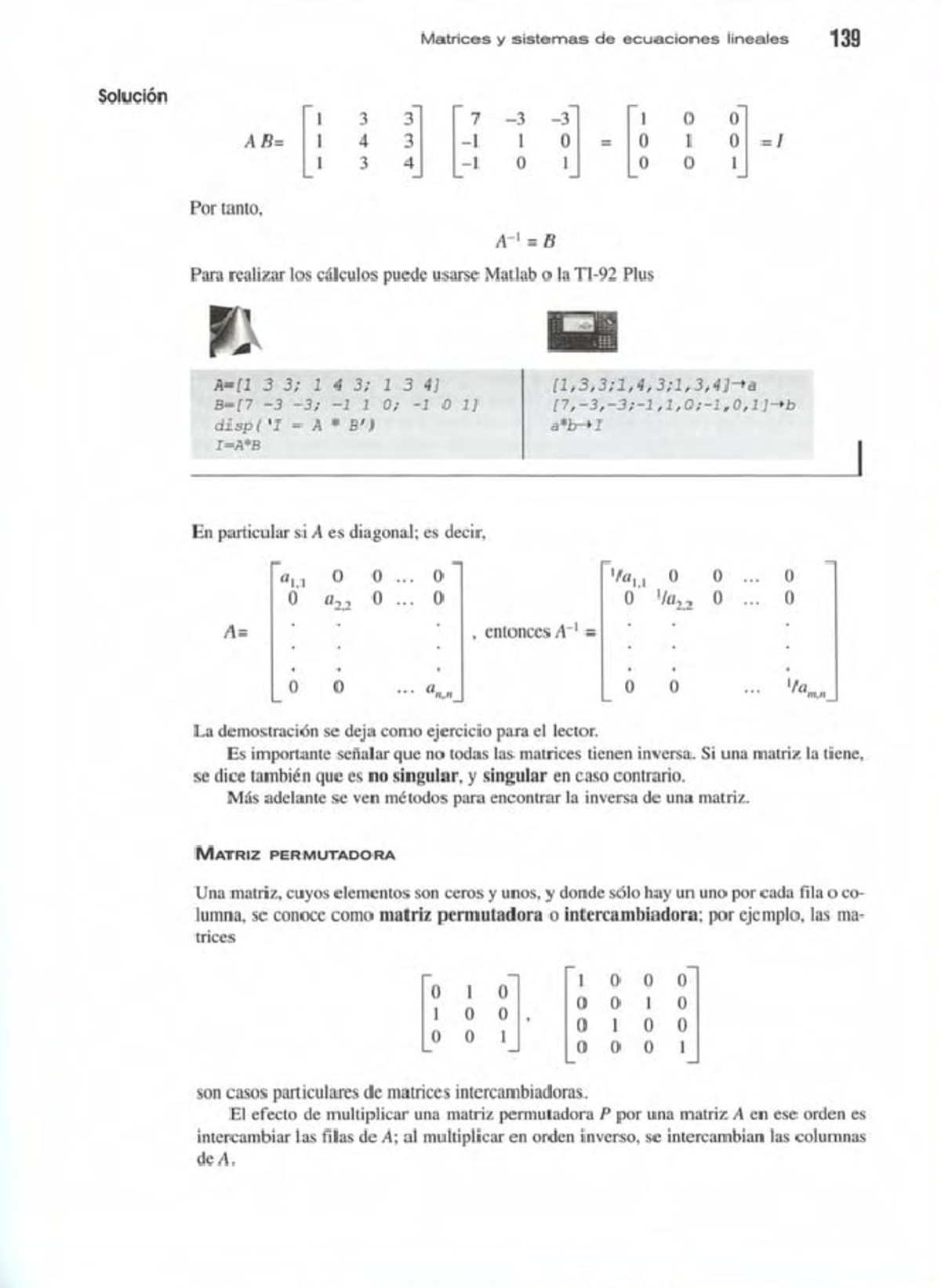 Matrices y Sistemas de Ecuaciones Lineales - Métodos Numéricos P T2 ...