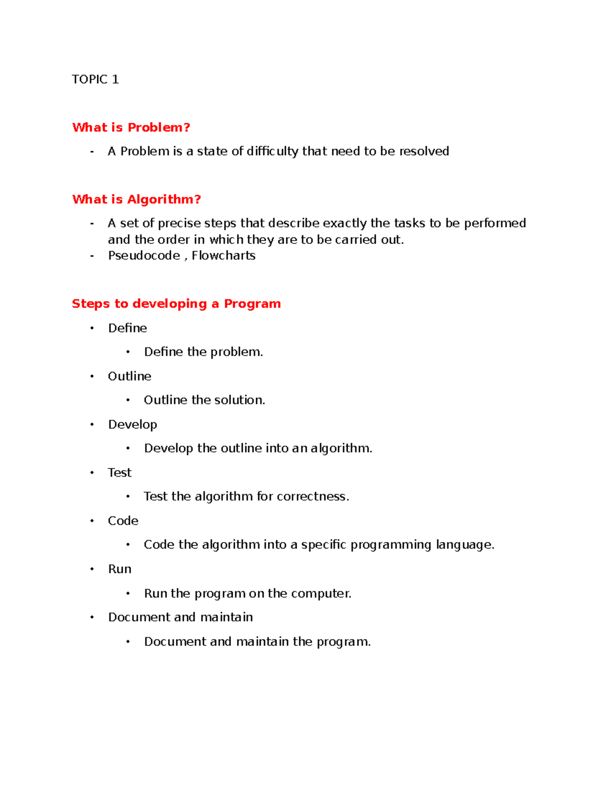 Python Programming Concepts: Problem Solving & Algorithms - Studocu