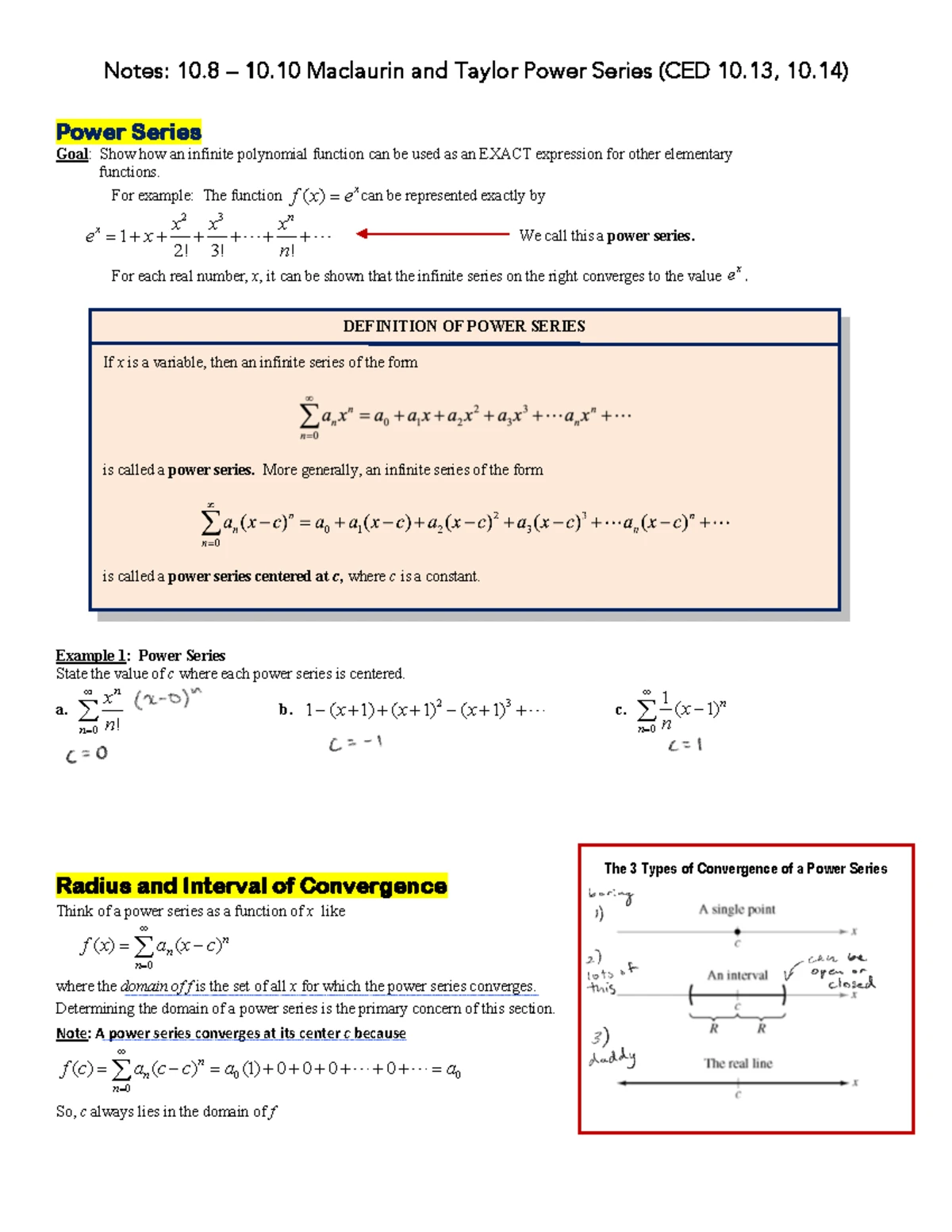 107 - Lecture Notes on Maclaurin and Taylor Polynomials - Studocu