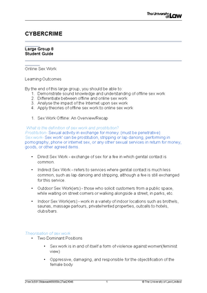 [Solved] The internet has made participating in sex work safer for sex ...