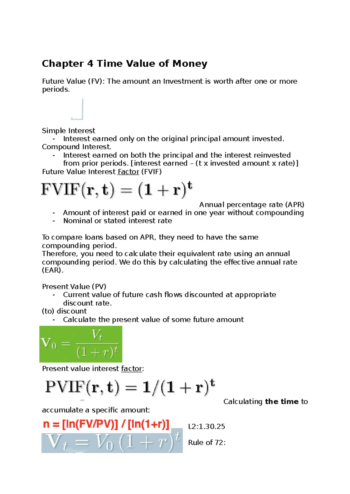 Chapter 4: Time Value of Money - Future Value & Interest Concepts ...