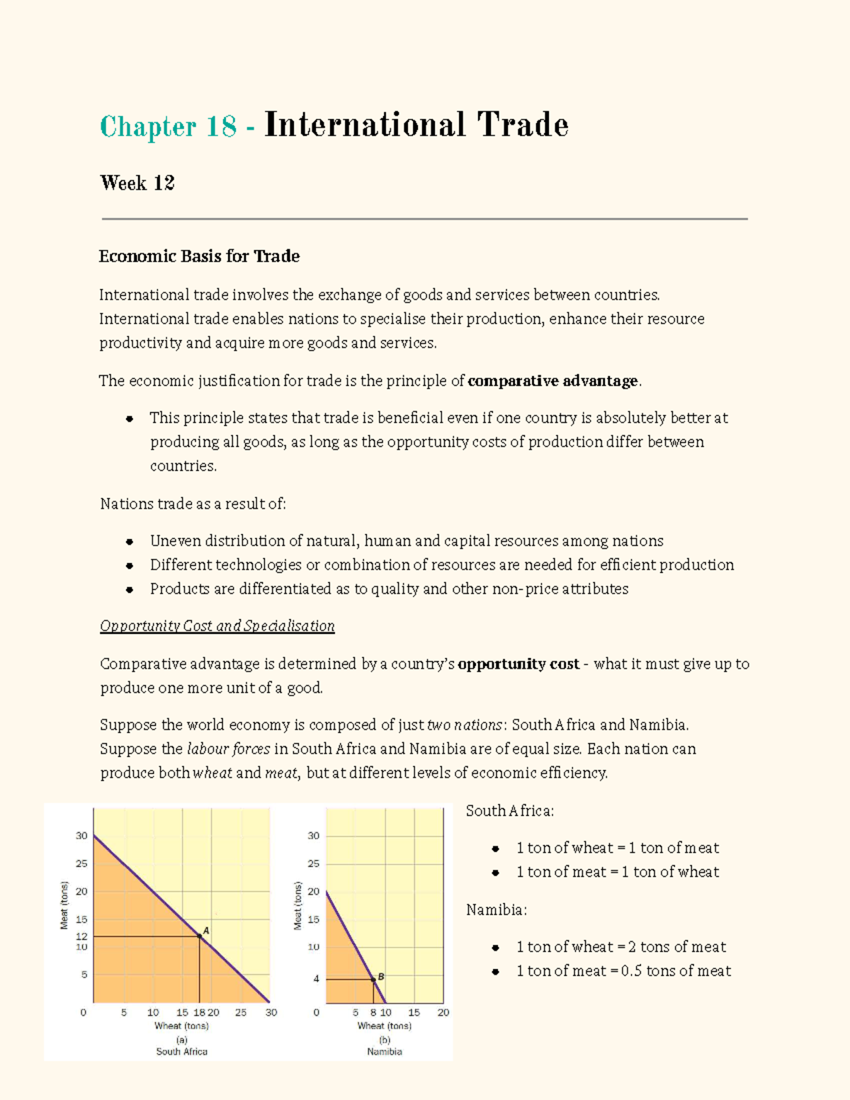 International Trade - Lecture Notes (ECO 101) - Studocu