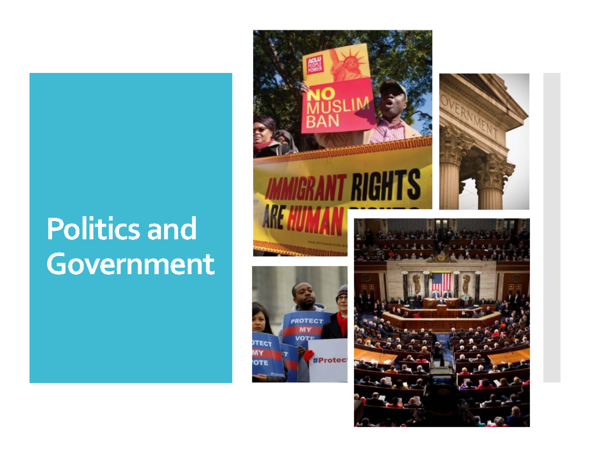 Politics and Government Overview for Exam Preparation - Studocu