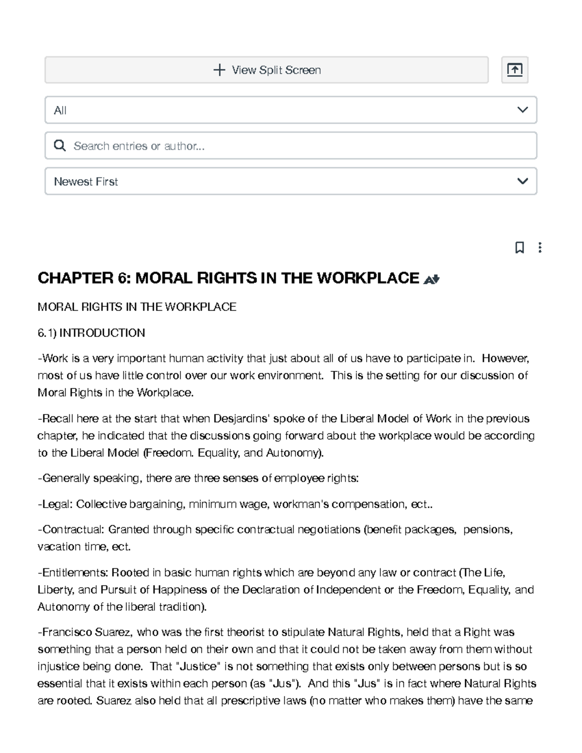 Moral Rights in the Workplace: Insights and Principles (Course Code ...