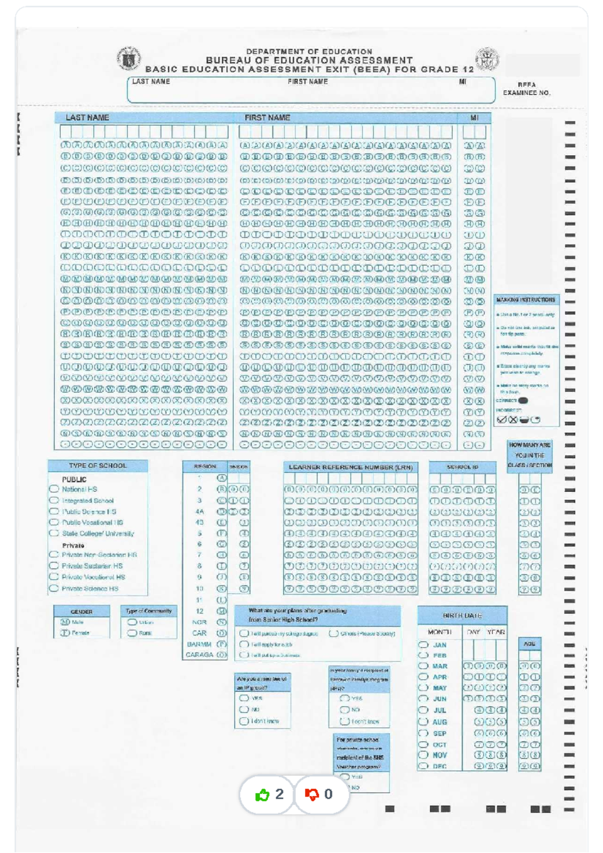 BEEA Grade 12 Practice Exam Instructions and Guidelines - Studocu