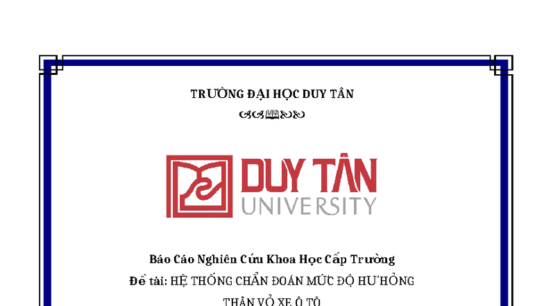 BÁO CÁO NGHIÊN CỨU KHOA HỌC CẤP TRƯỜNG ĐH DTU 2024: HỆ THỐNG CHẨN ĐOÁN ...