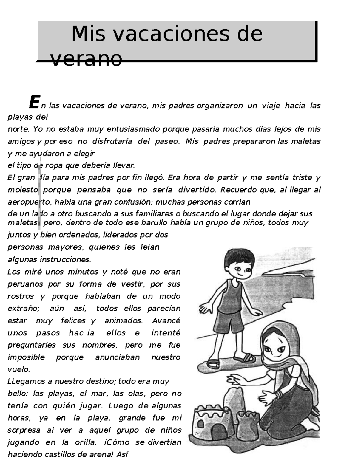 Comunicación y Reflexiones sobre Mis Vacaciones de Verano - Studocu