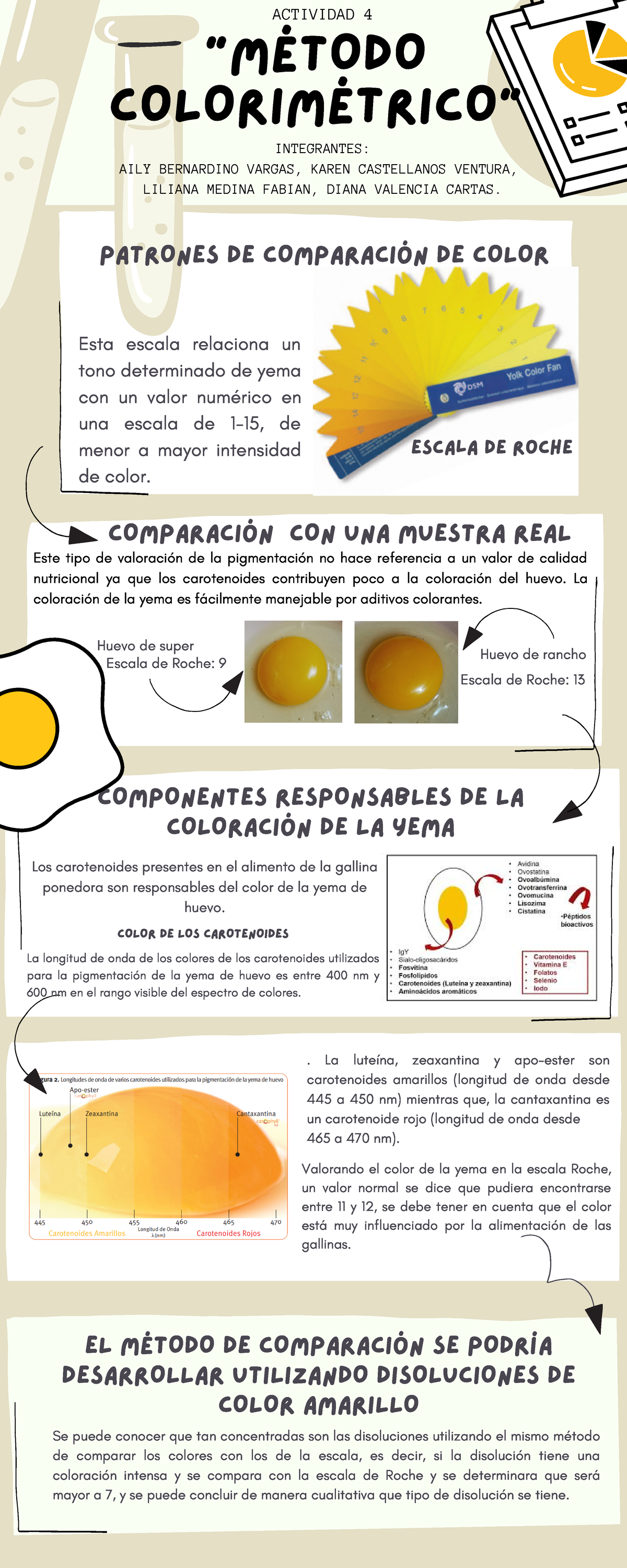 Infografía del Método Colorimétrico para Yemas de Huevo - Studocu