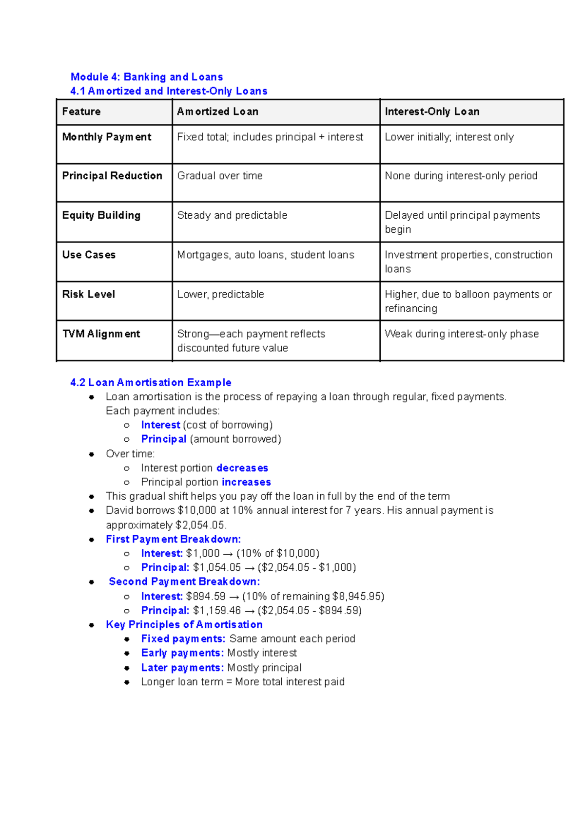 Lecture 4: Financial Literacy - Understanding Banking and Loans - Studocu