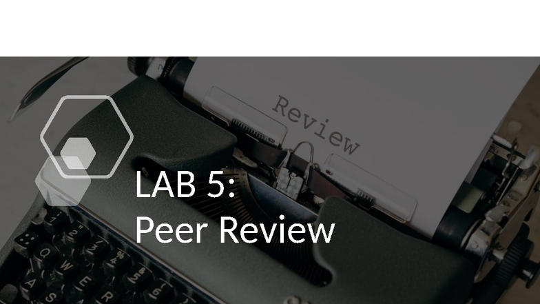 Psych 2801 Lab 5: Peer Review Guidelines and Rubric - Studocu