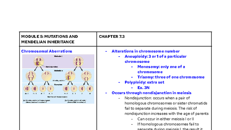 BIO 1010 UNIT 3: Mutations, Mendelian Inheritance & Biotechnology - Studocu