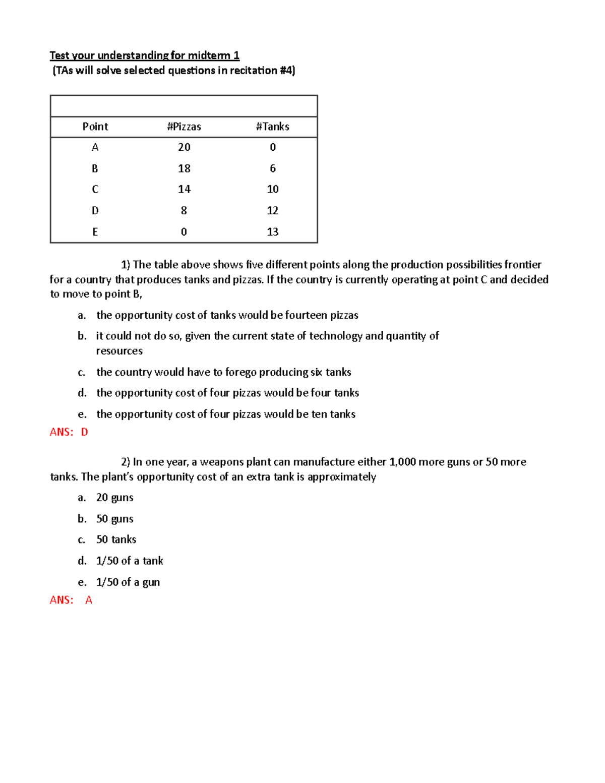 Midterm 1 Practice Exam Review (Econ 101) - Studocu