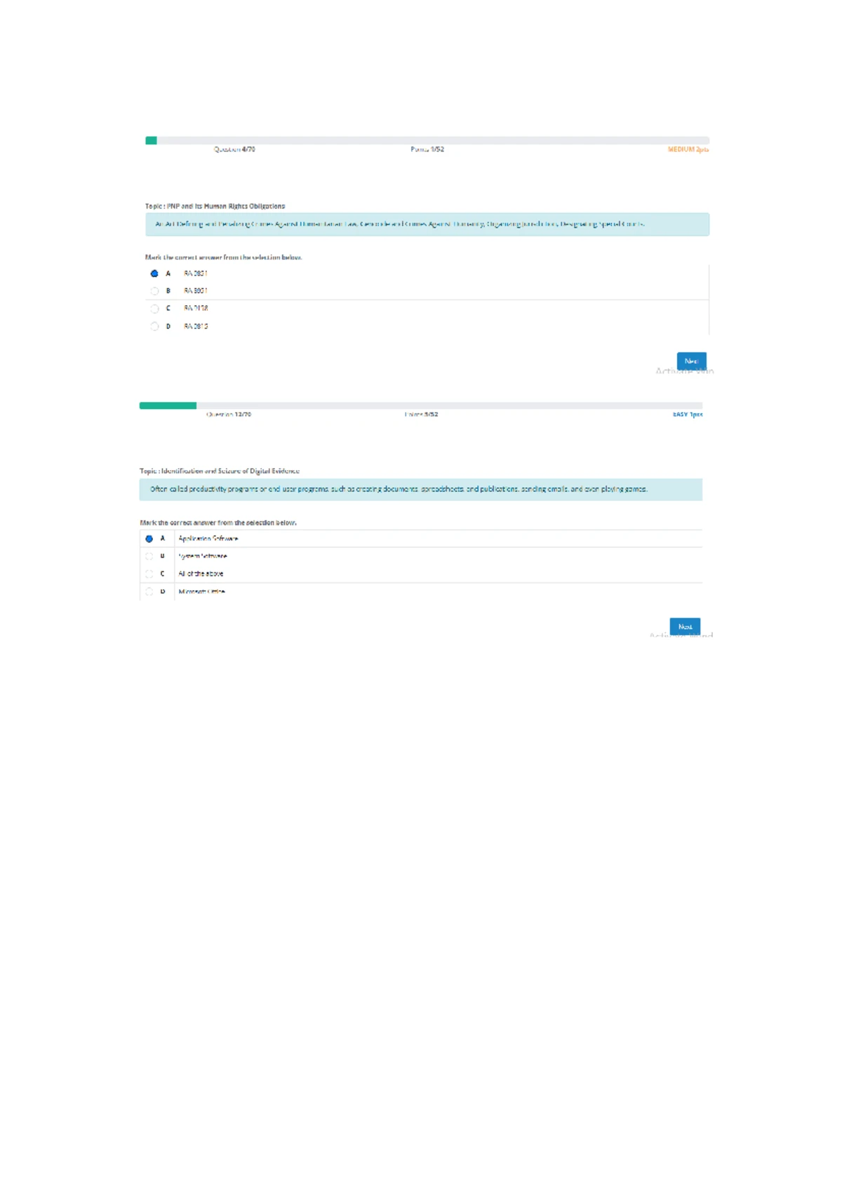 Answer Key for PNP Application Topics and Human Rights Obligations ...