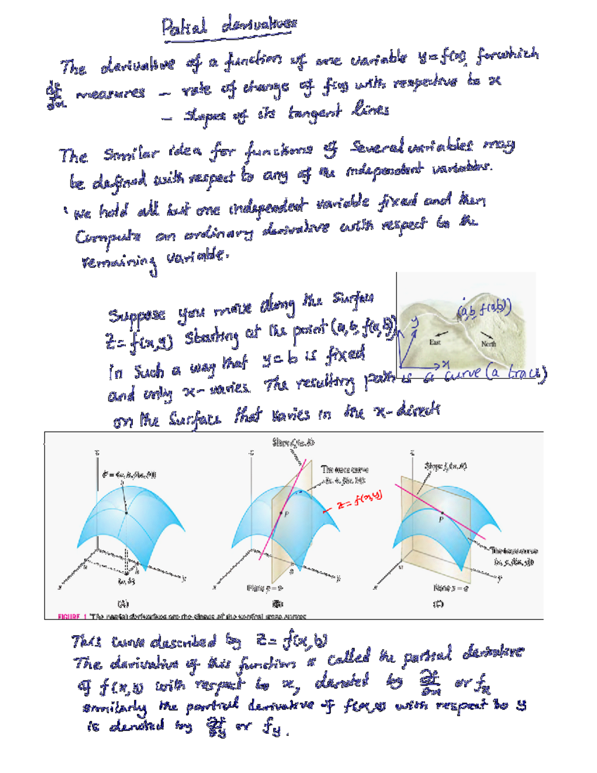 Week 4 Lecture Notes: Understanding Partial Derivatives in ...