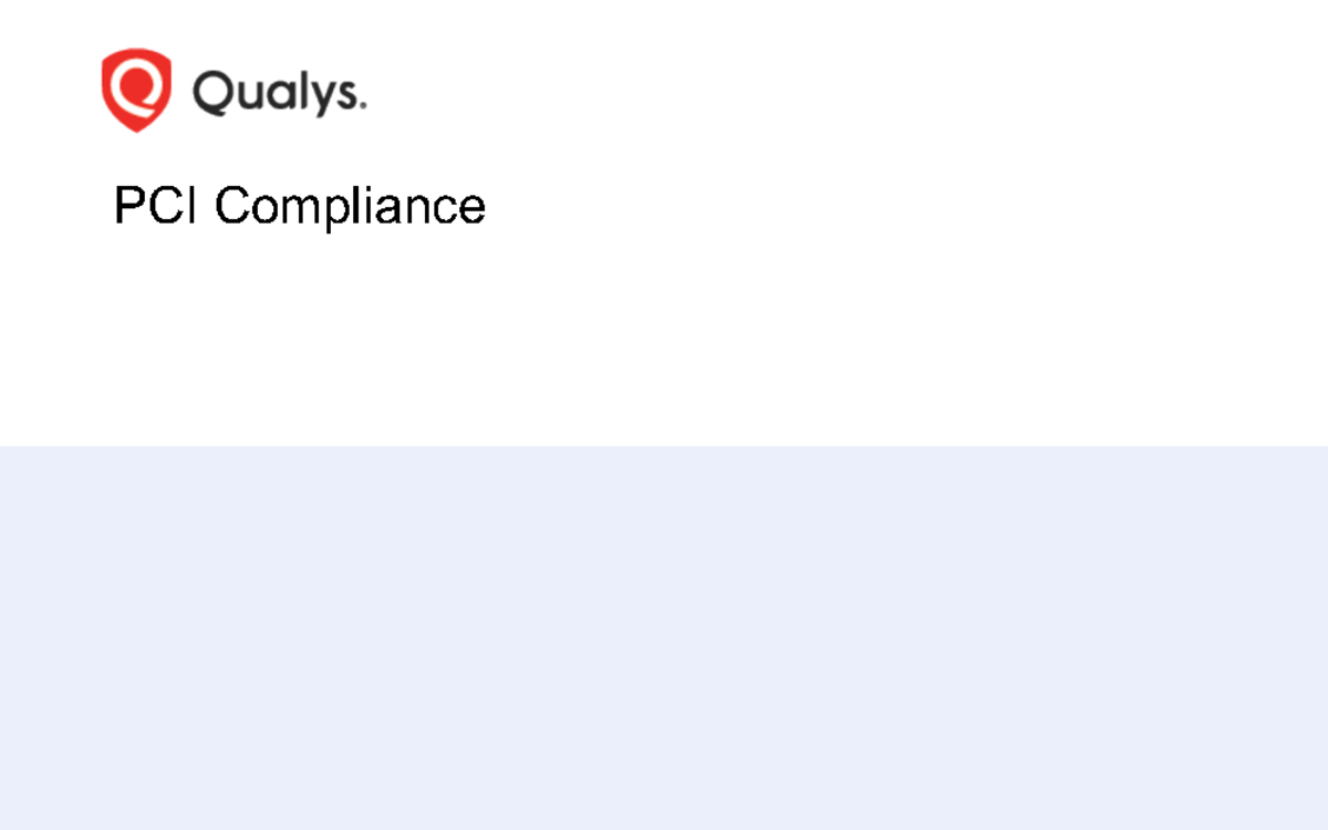PCI COMPLIANCE Overview & Labs - Course Material - Studocu