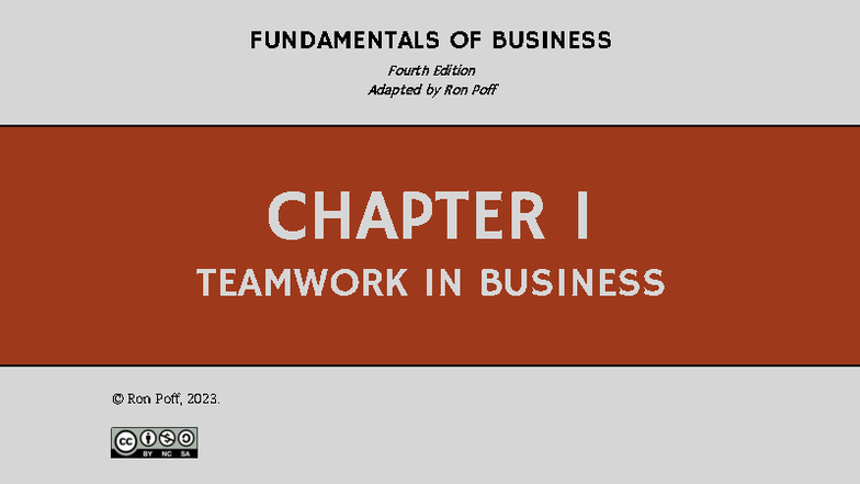 BUS 101: CH1 Teamwork in Business - Key Concepts and Insights - Studocu