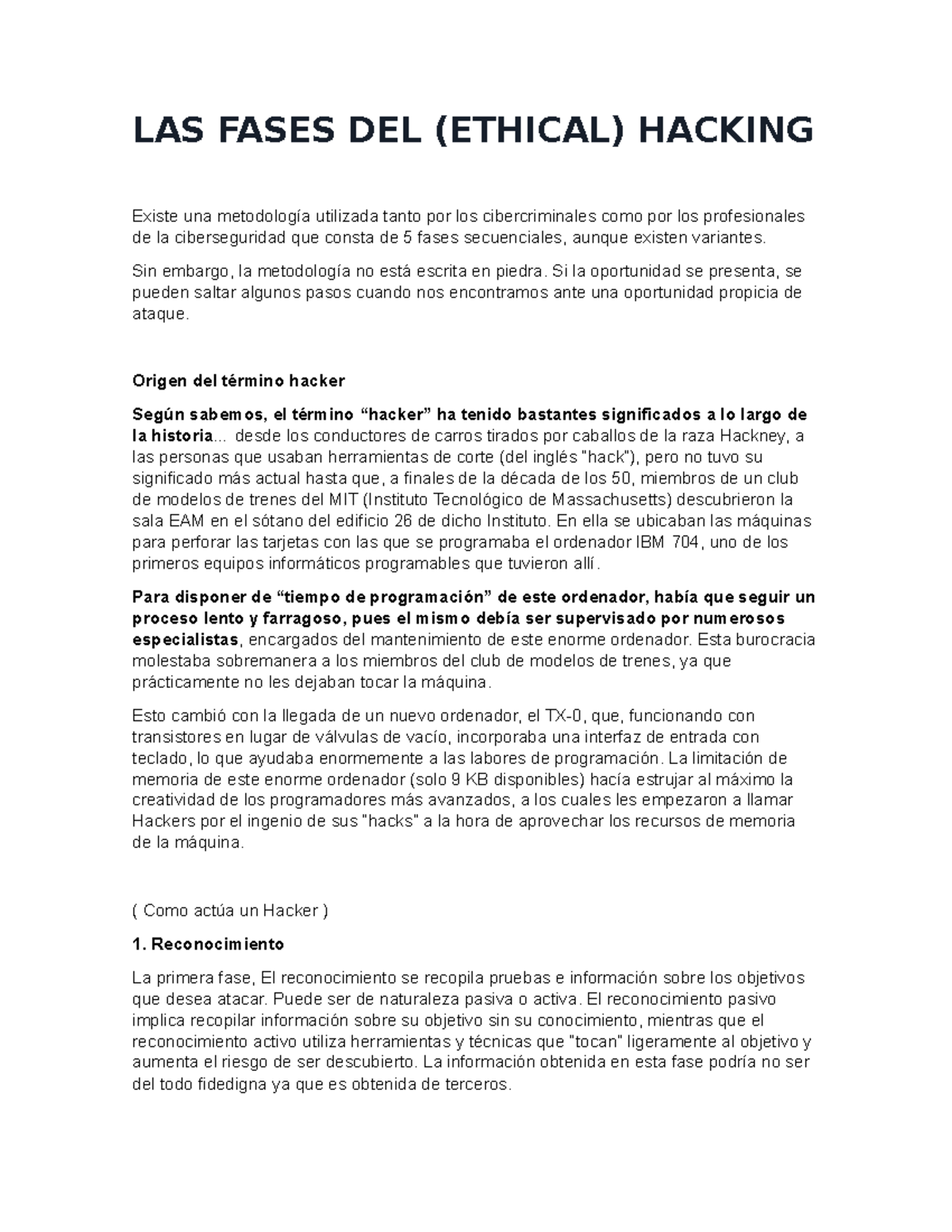LAS Fases DEL Hacker - djdkd - LAS FASES DEL (ETHICAL) HACKING Existe ...