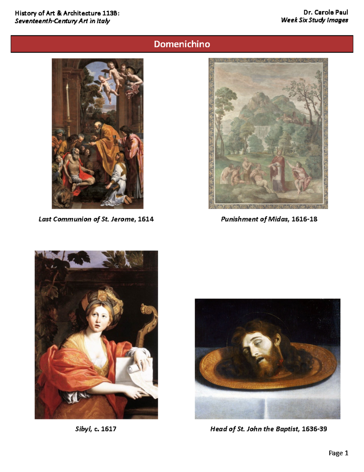 Study Images 4 - pictures - ARTH 113 - History of Art & Architecture ...