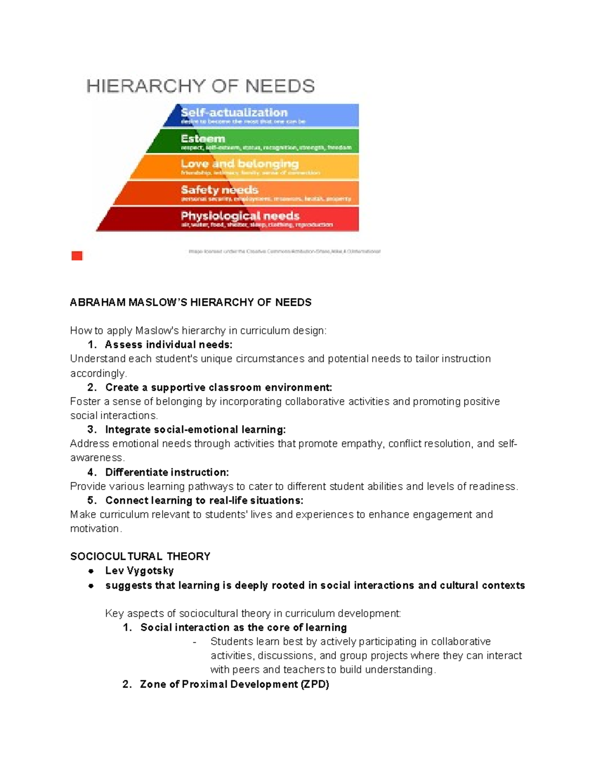 Maslow and LEV 1 - N/A - ABRAHAM MASLOW’S HIERARCHY OF NEEDS How to ...