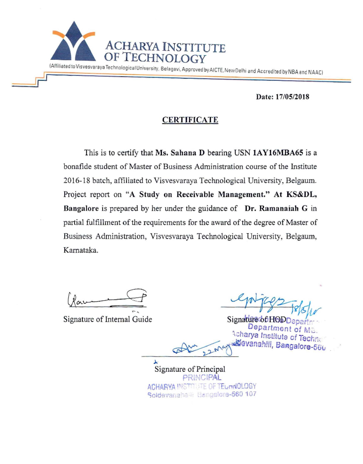 A Study on Receivable Management in KSDL - MBA Project Report - Studocu