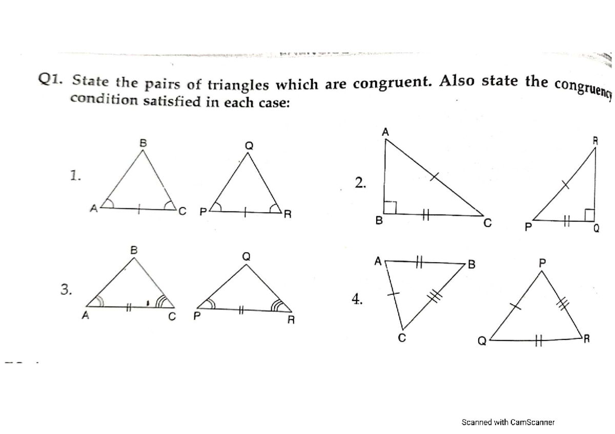 Chapter 7 Home Assignment: Identifying Congruent Triangles - Studocu