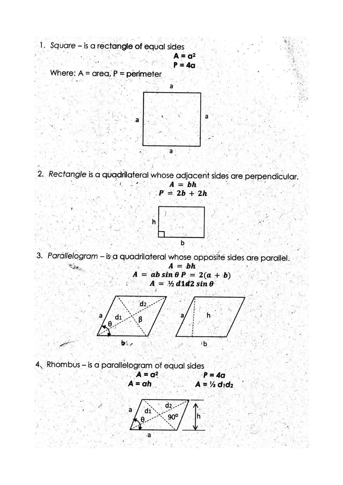Quadrilaterals - Squares and Their Properties - Studocu