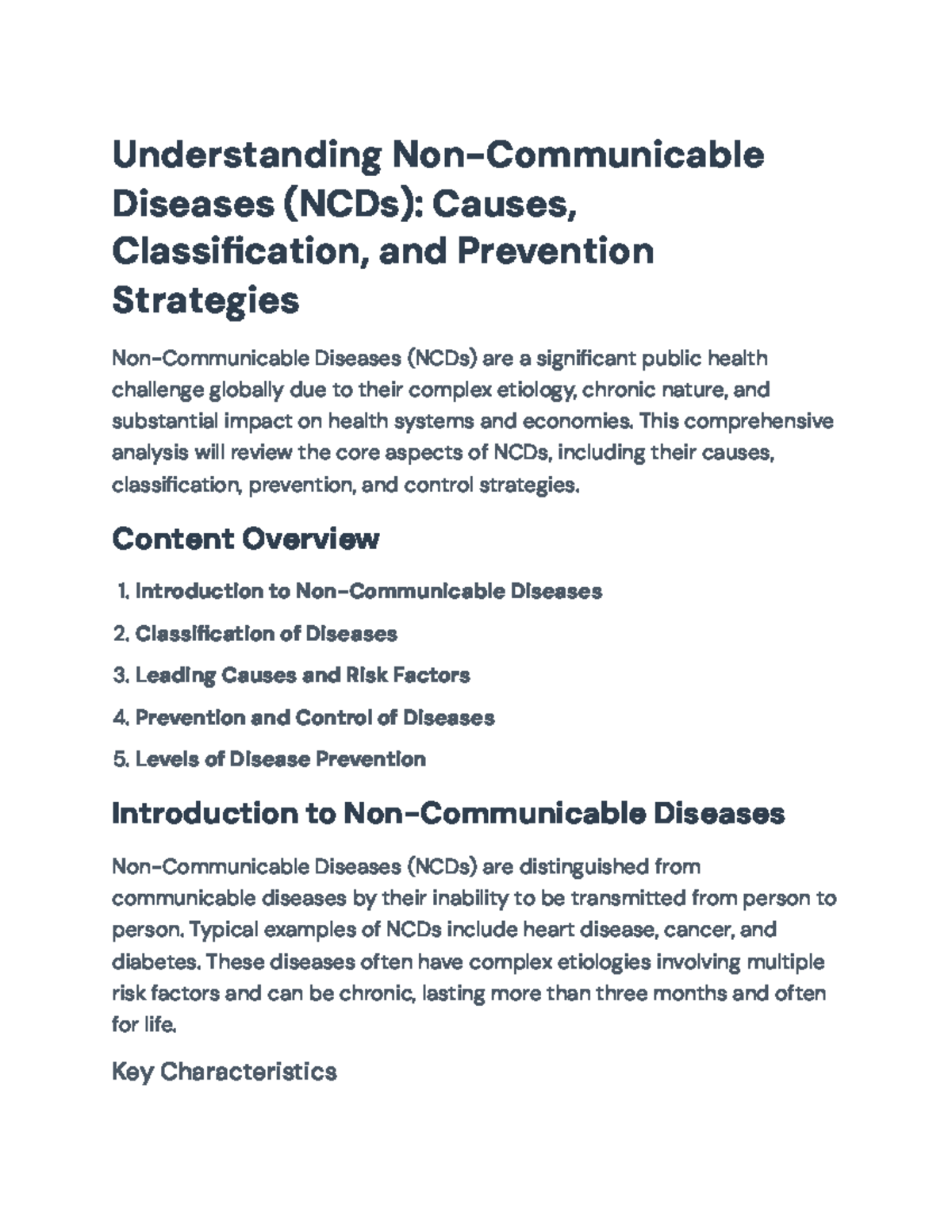 Understanding NCDs: Causes, Classification, & Prevention Strategies ...