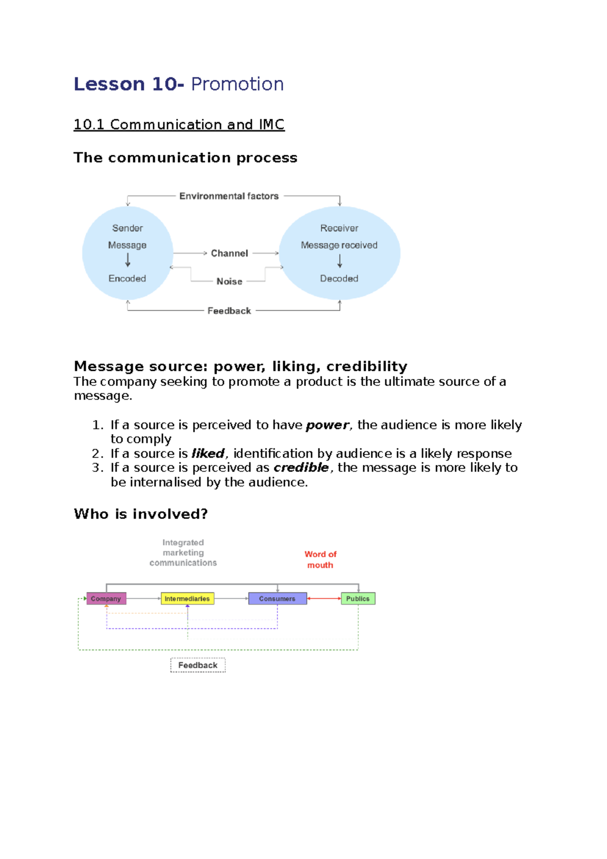Promotion Strategies in Marketing - MKF Lesson 10 - Studocu