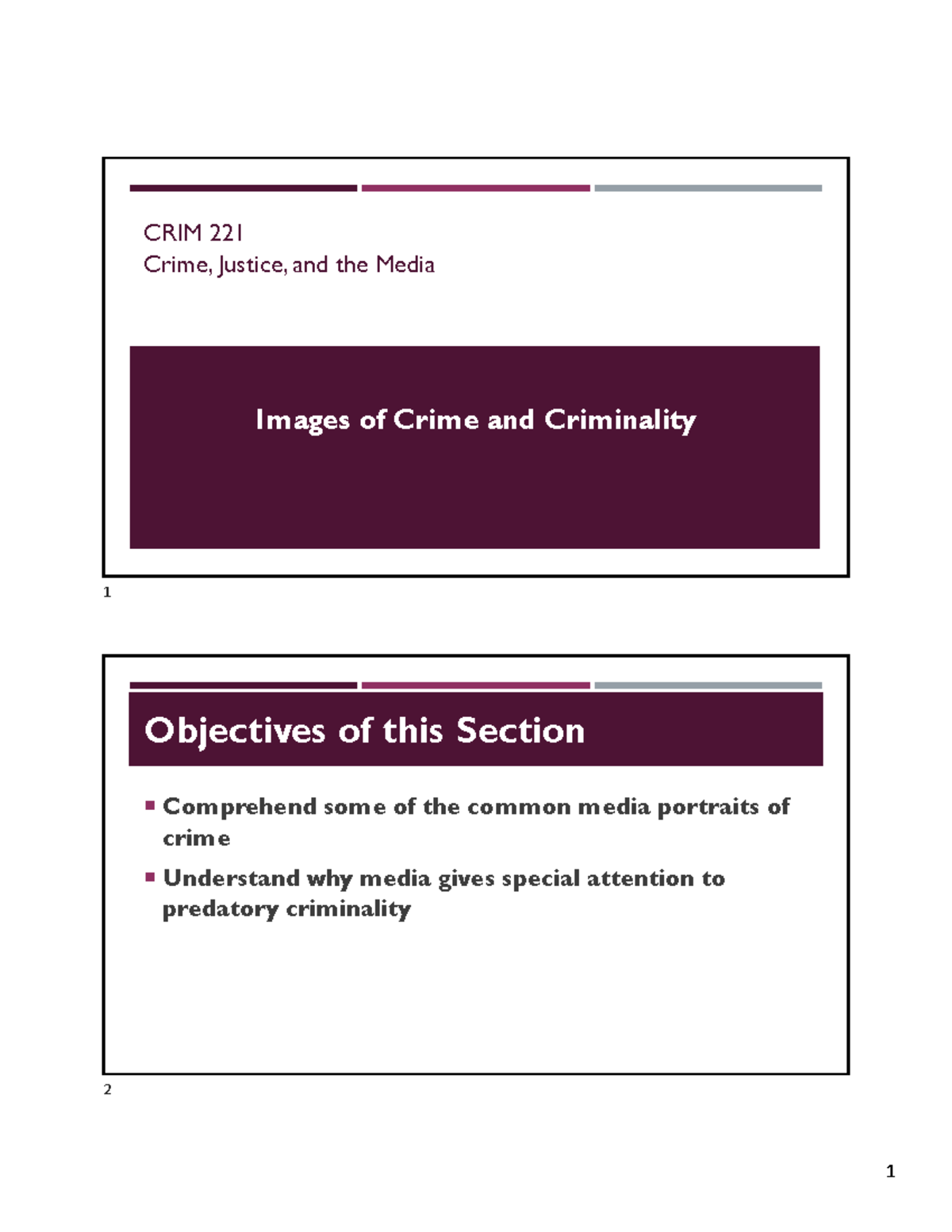 CRIM 221: Analyzing Media Portrayals of Crime and Criminality - Studocu