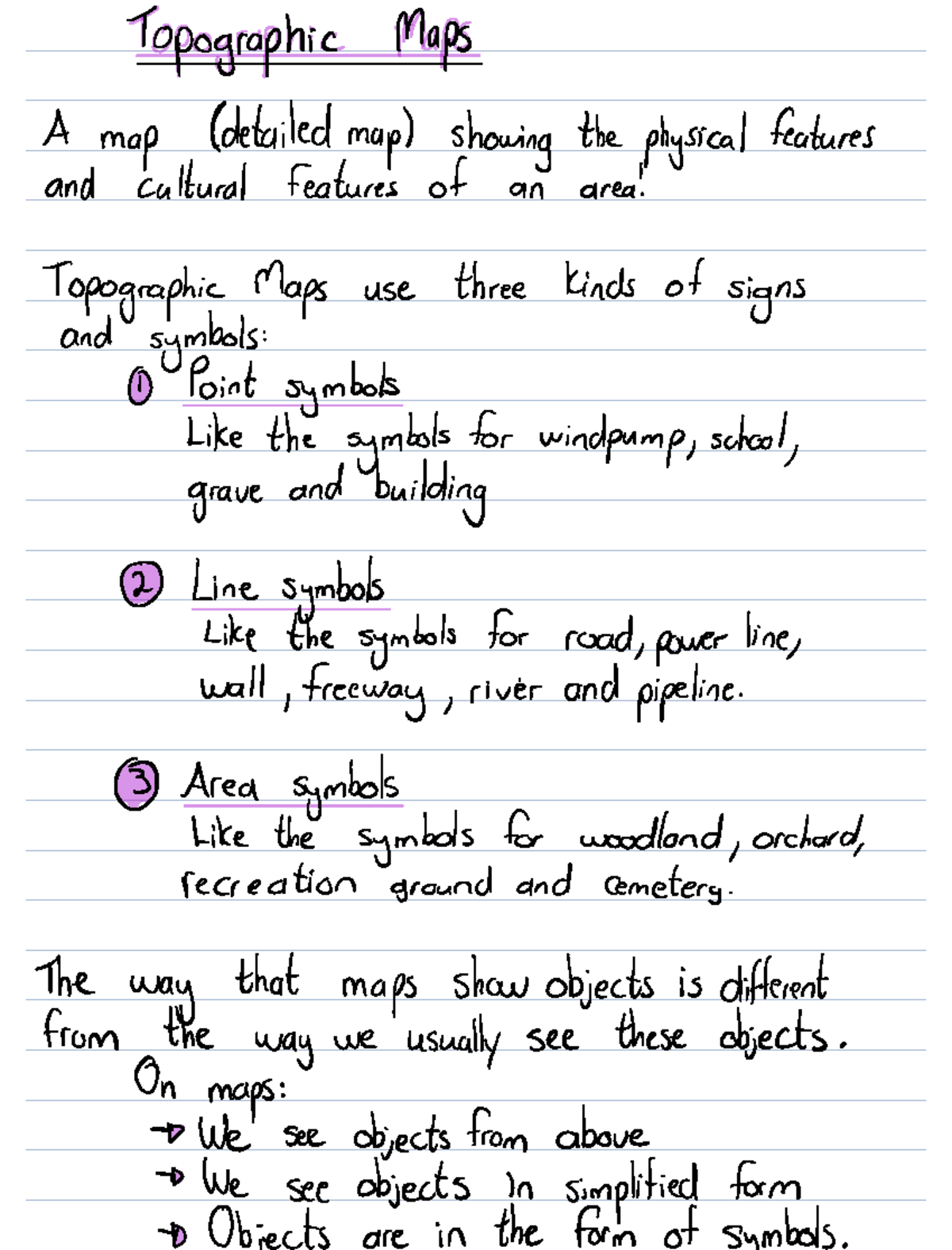 Topographic Maps - Geography Grade 10 Notes on Physical & Cultural ...