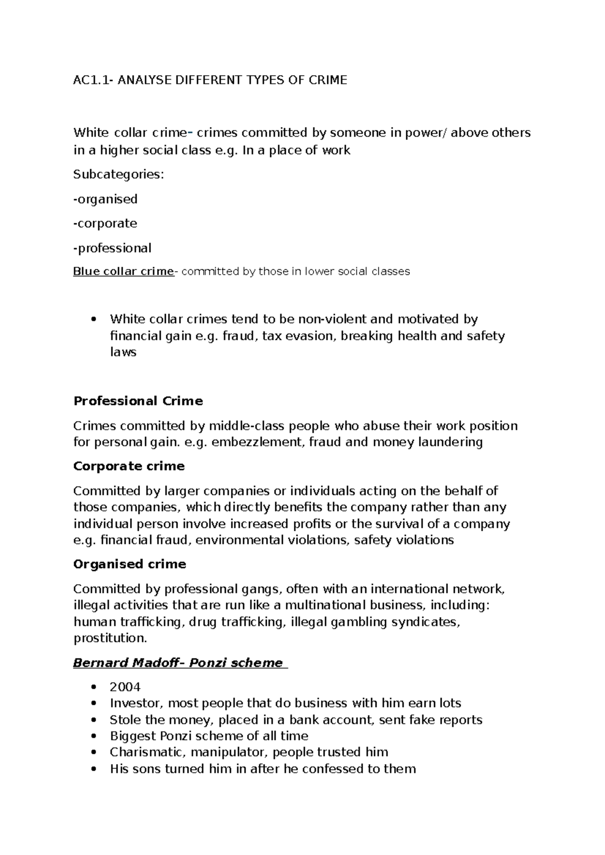 AC1.1 - Analysis of Various Crime Types: White Collar to Domestic Abuse ...