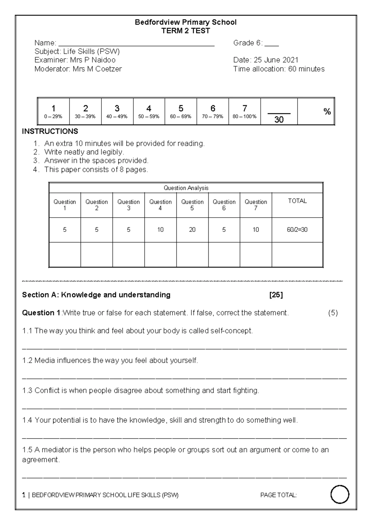 Grade 7 Geography Exam - Natural Disasters Focus - June 2021 - Studocu