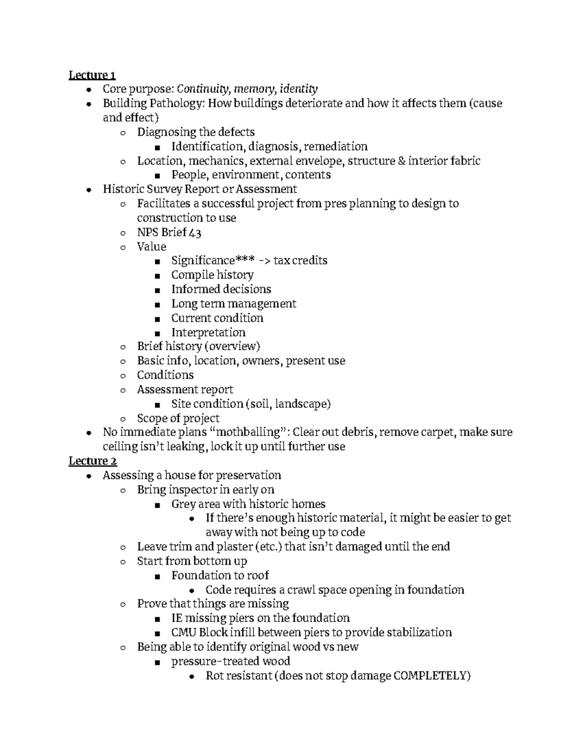 CMT 101 Lecture Notes: Understanding Building Pathology and ...