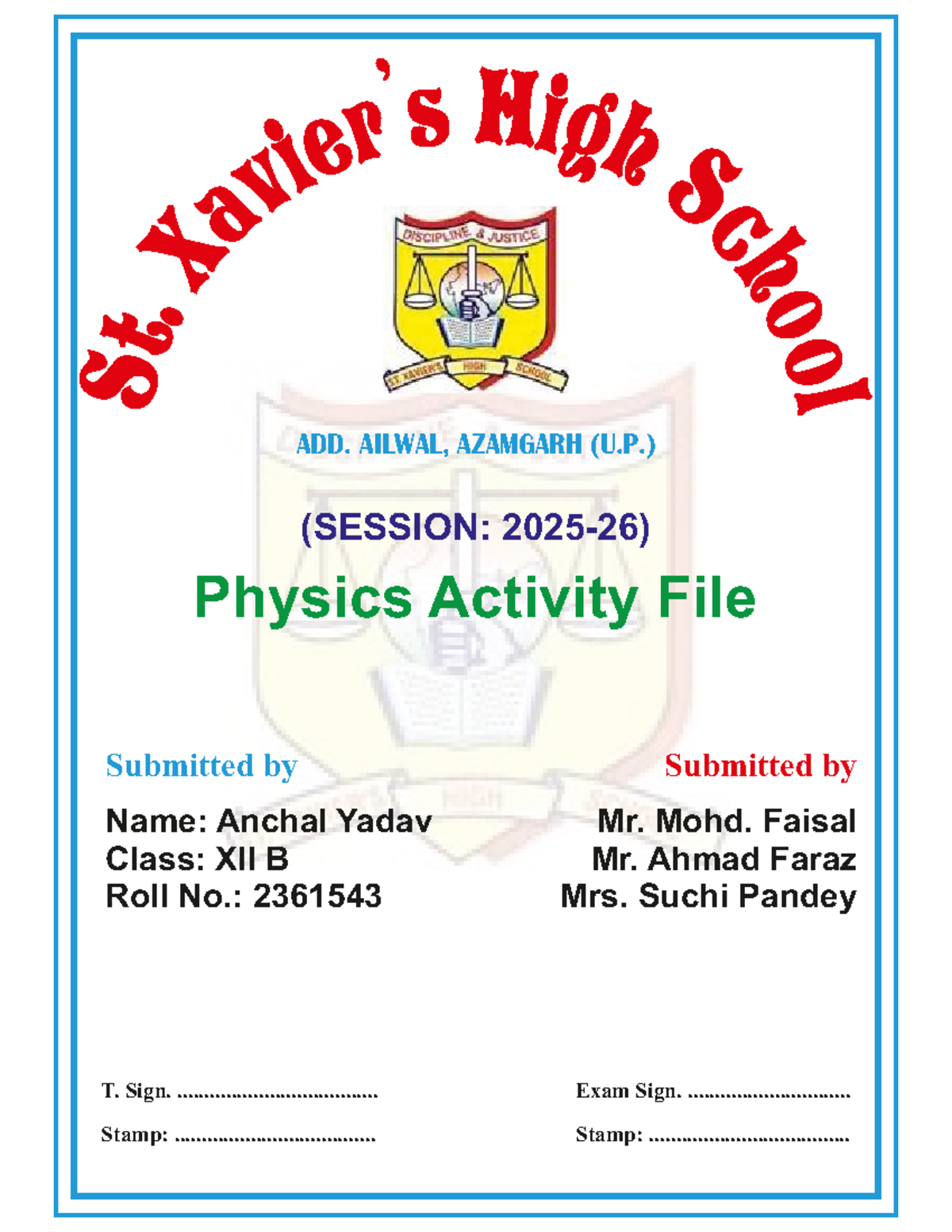 Physics Project File - Class XII B (Internal Resistance) - Studocu
