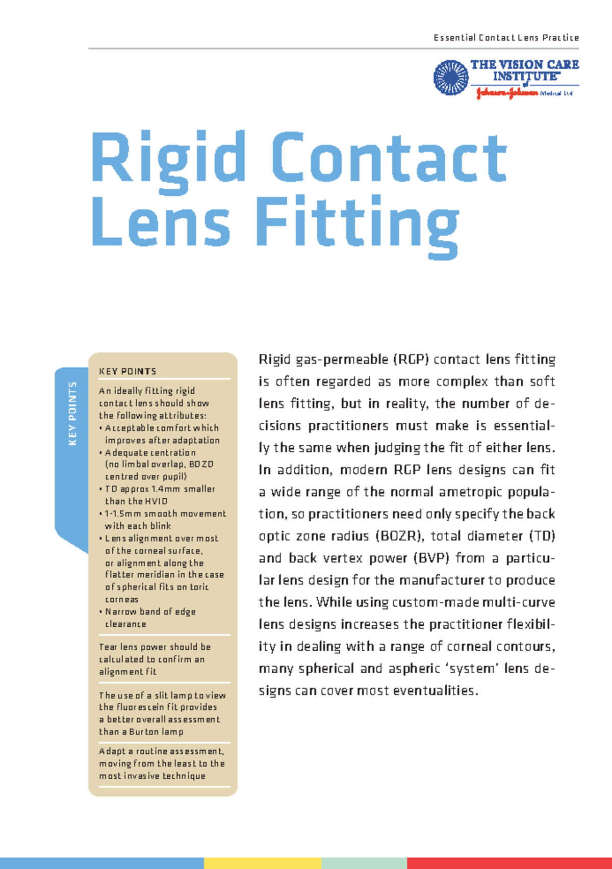 Fitting RGP CLs - bài học môn contact lens năm 1 sưu tầm được - key ...