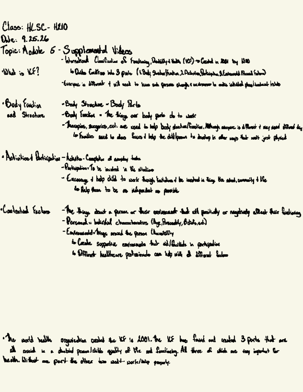 ICF Overview: Module 5 Supplemental Videos - Cornell Notes - Studocu