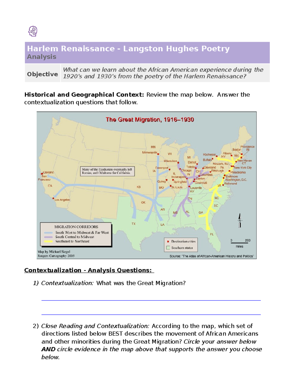 Unit 7 Midterm Analysis: Harlem Renaissance & Langston Hughes Poetry ...
