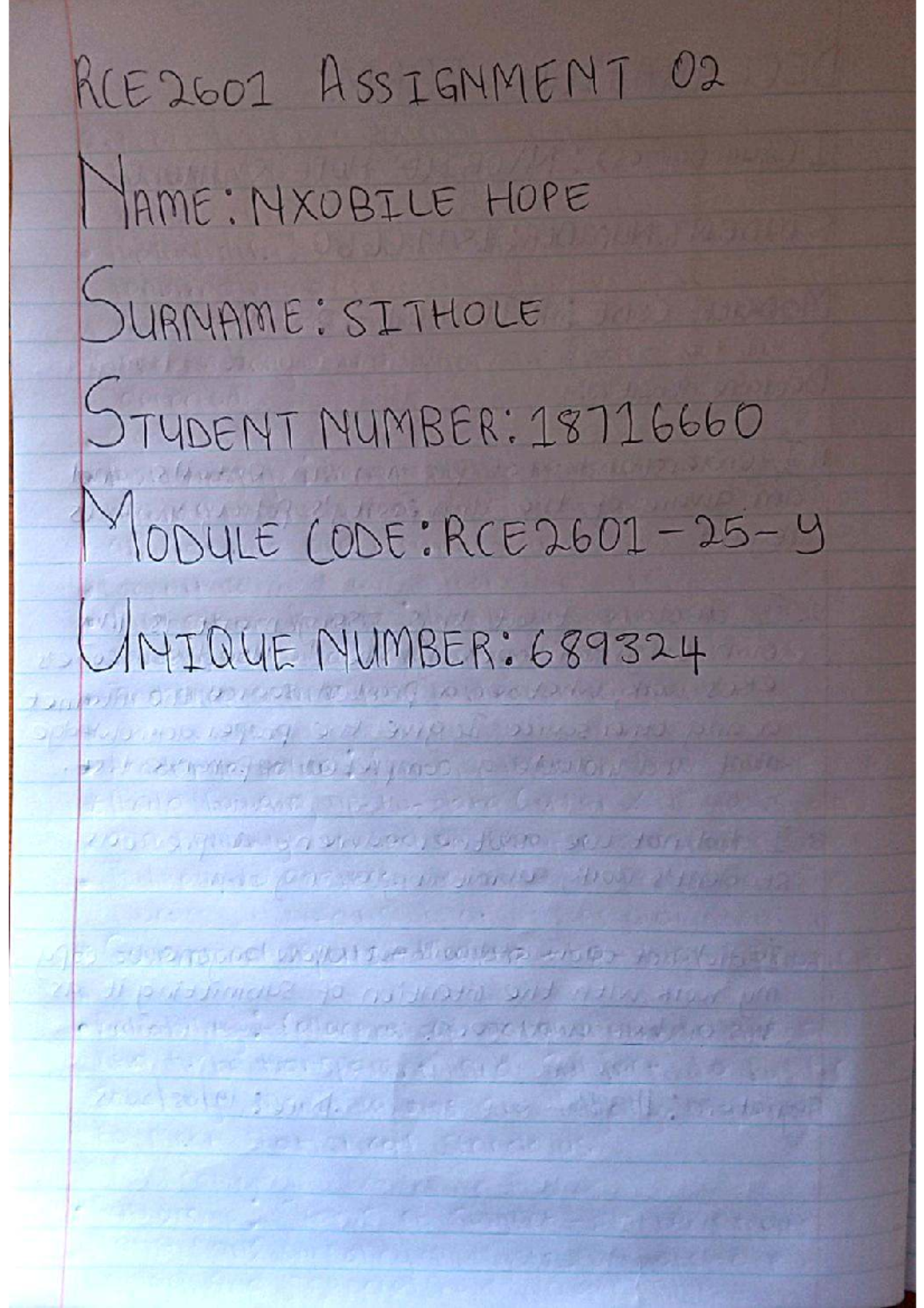 RCE 2601 ASSIGNMENT 02: Evaluating Academic Sources and Credibility - Studocu