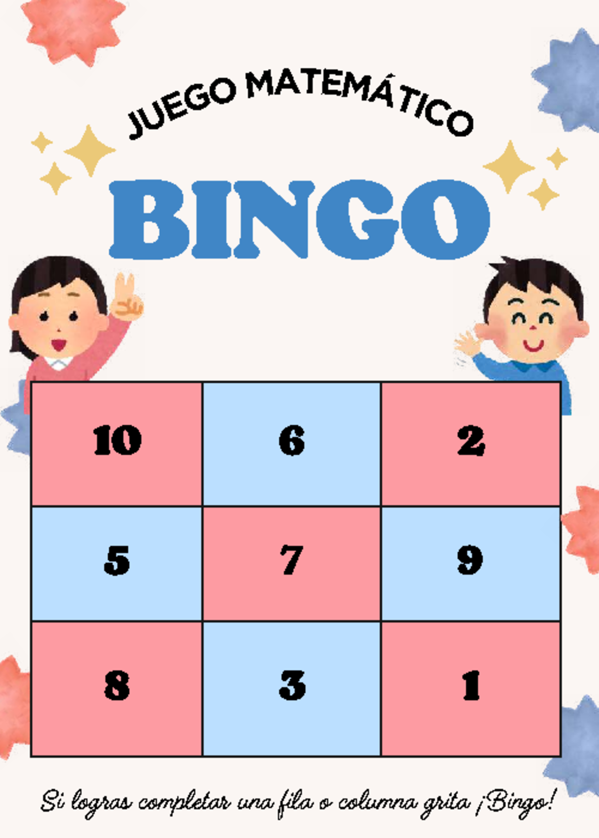 Bingo Matemático - Actividad Interactiva para Estudiantes - Studocu