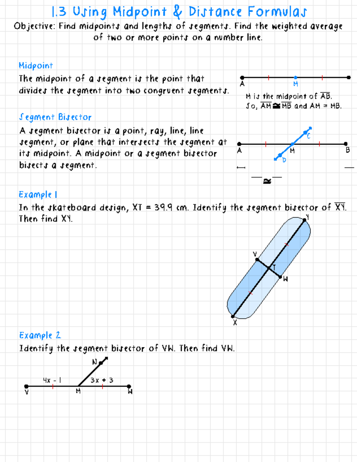1.3 Midpoint Distance Formulas: Finding Midpoints & Averages - Studocu