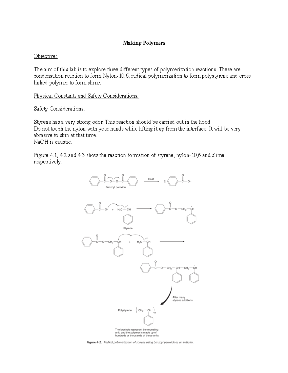 LAB 4: Exploring Polymerization Types - Lab Report on Nylon, Slime ...