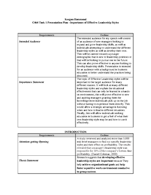 VFM1 Task 1 - Task 1 - VFM1 Task 1: Workforce Planning Keegan Hammond 1 ...