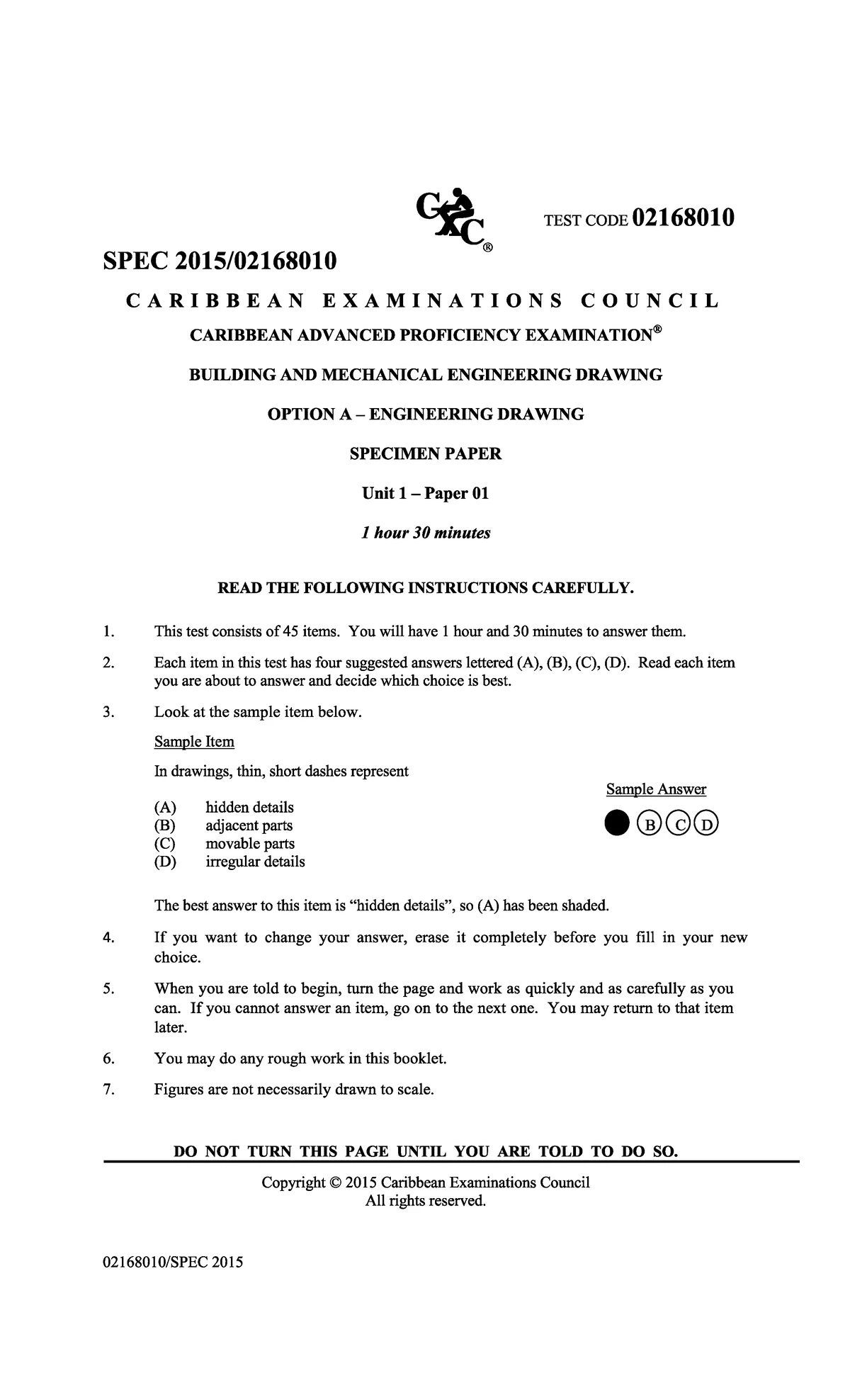 CXC CSEC EDPM Past Paper Booklet Highlights (2005-2012) - Studocu