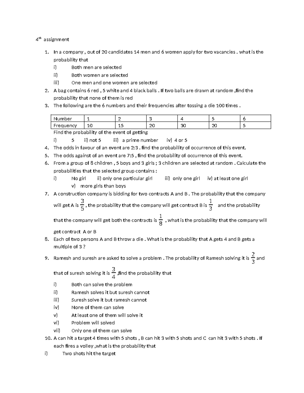 MBA Practical Questions on Probability and Statistics - Studocu