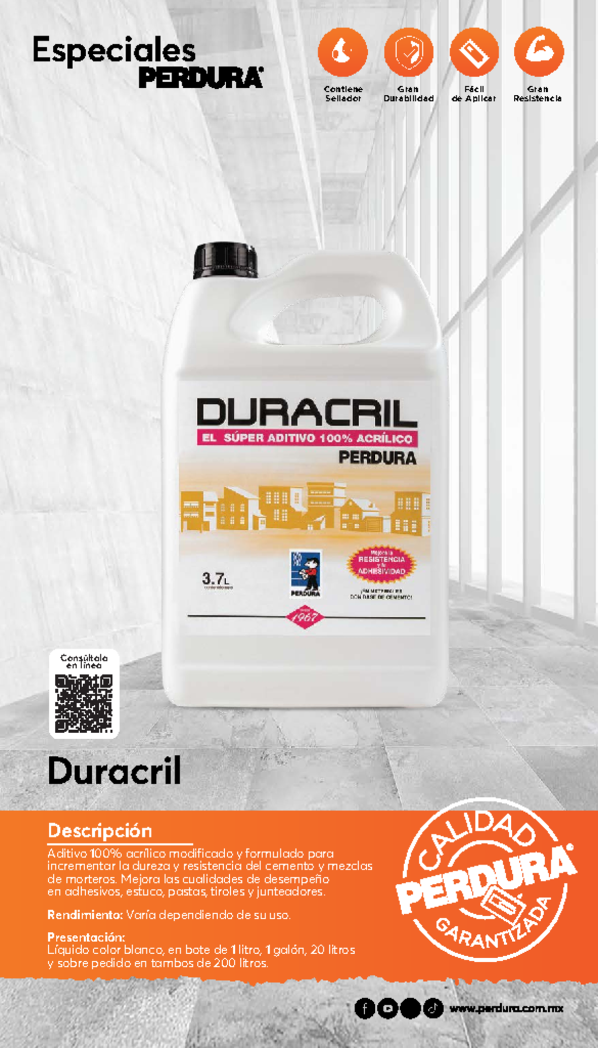 Hoja de Seguridad de Duracril - Aditivo Acrílico para Morteros - Studocu