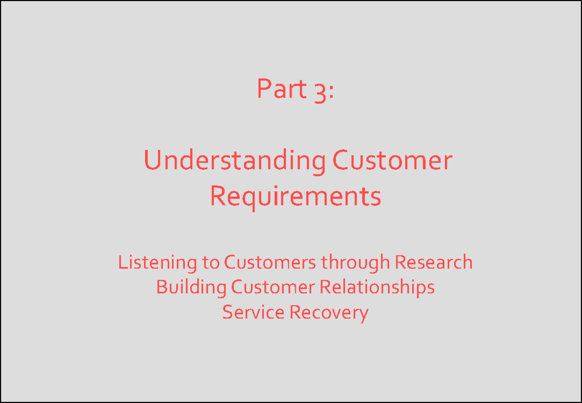 Part-3-Understanding Consumer Requirements - Part 3: Understanding ...